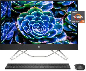 hp essential all-in-one 27" fhd desktop, amd ryzen 5 5500u, 16gb ram 1tb pcie nvme m.2 ssd+1tb hdd, wi-fi, bluetooth, windows 11 home, black