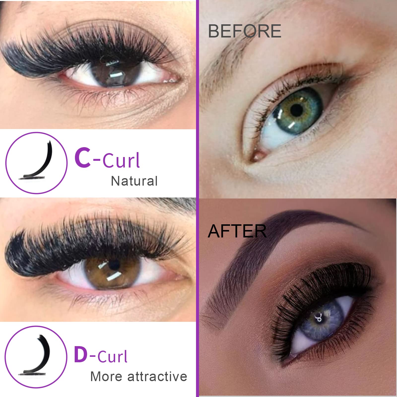 10Pairs 3d Russian, D Curl Lash Strips, 15mm Wispy Fake Lashes that Look Like Extensions, Natural False Lashes Mink