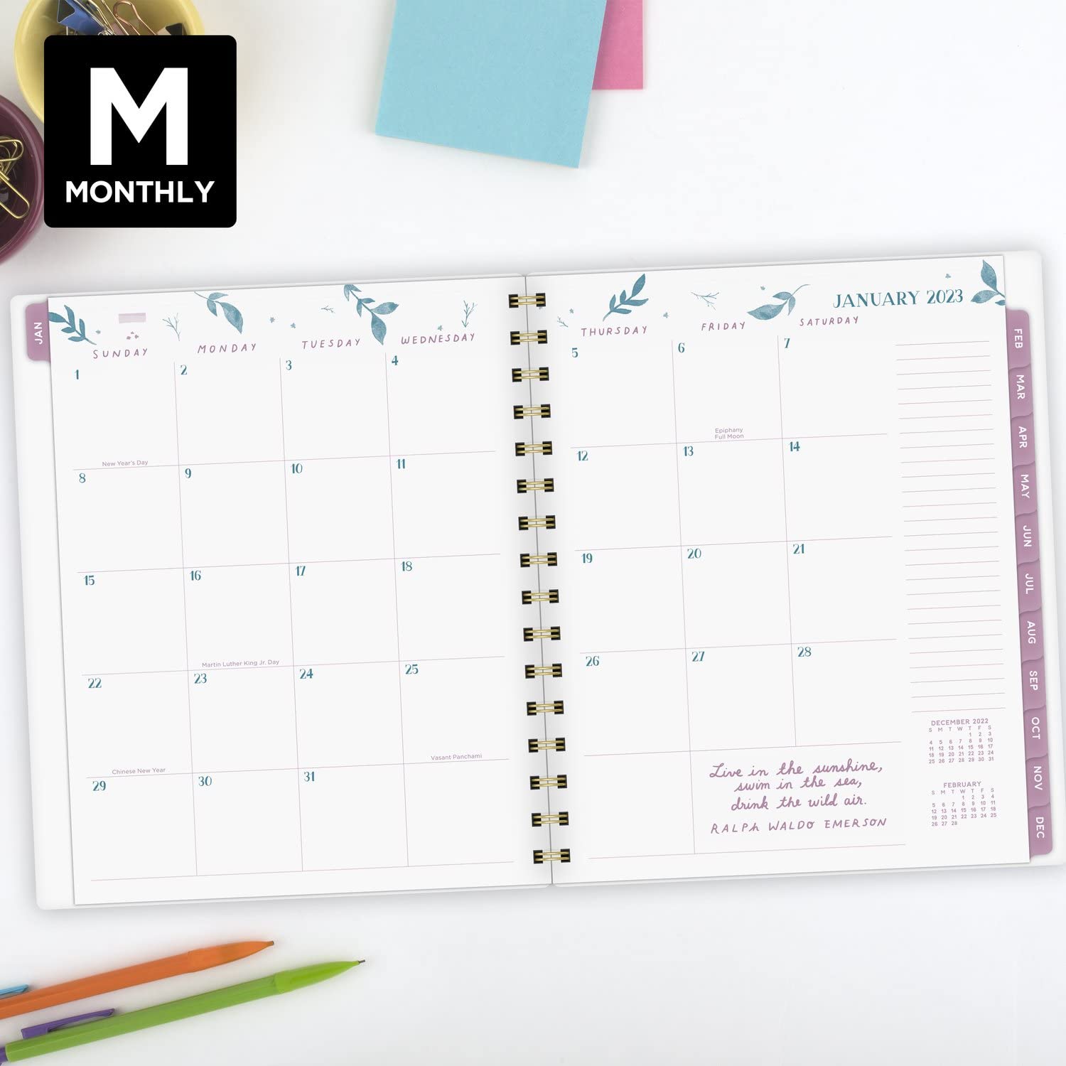 Cambridge 2023 Weekly & Monthly Planner, Meera Lee Patel, 8-1/2" x 11", Large (MP02-905)