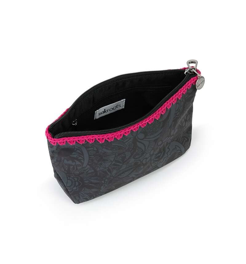 Sakroots Womens Eco-twill Essential Medium Pouch in Eco Twill, Black Spirit Desert, One Size US