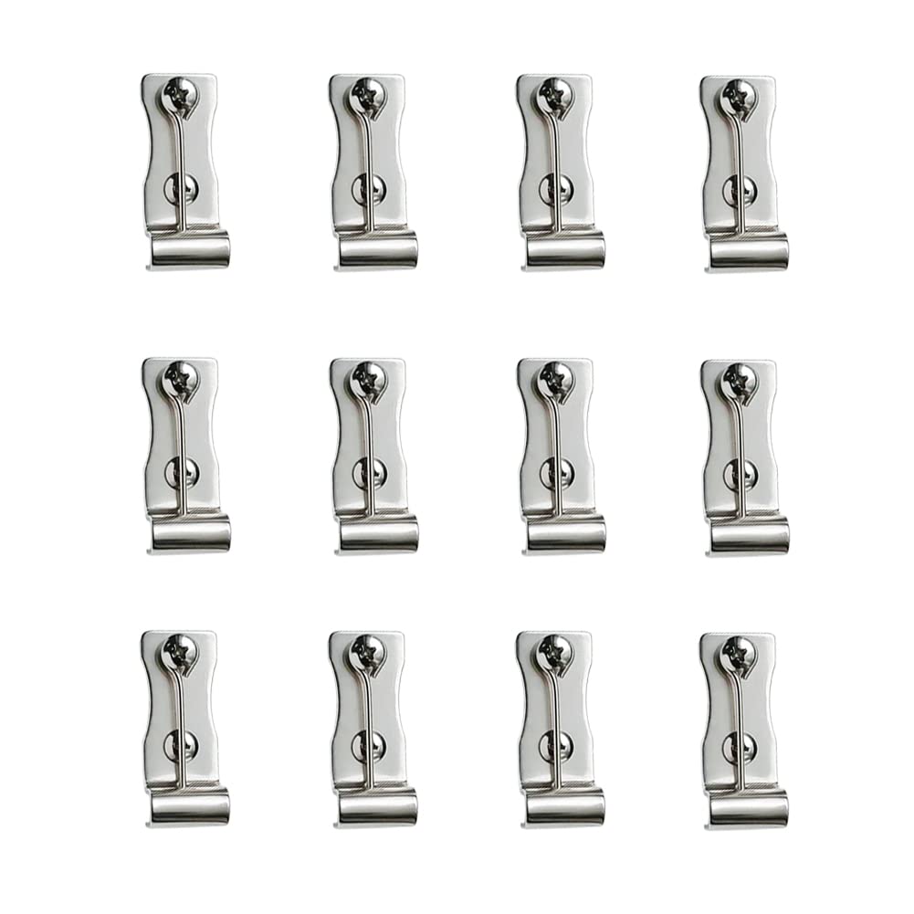 XXhailan Stainless Steel Sofa Spring Clips Strong Couch Spring Repair Kit for Sofa Chair Bed Furniture 12 PCs