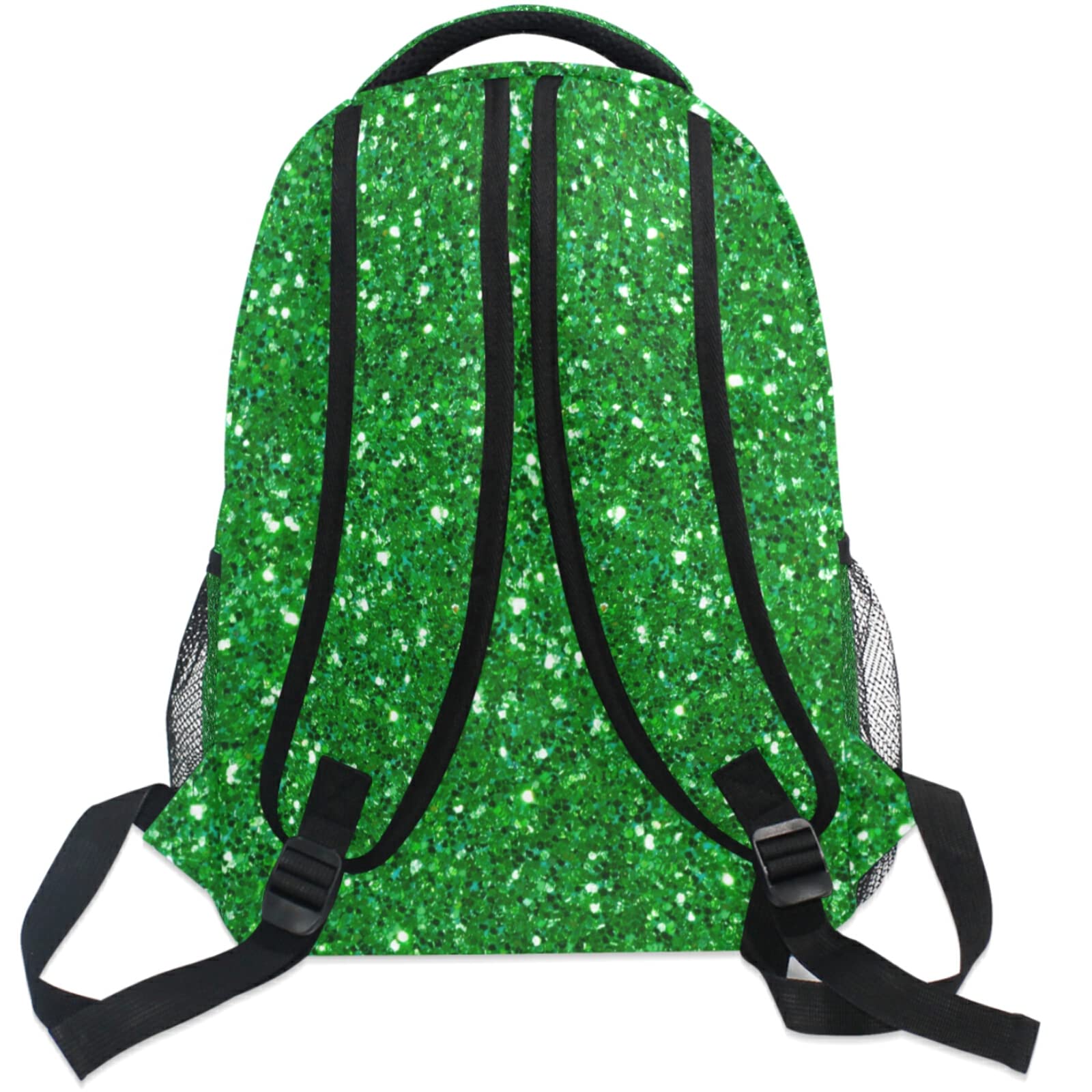 Pfrewn Green Glitter Backpacks for Girls Teens Women School Bookbags Backpack for Kids Students