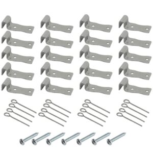 jikaihong 20 pack sofa zig zag spring repair brackets, sofa spring repair kit includes all hardware, silver