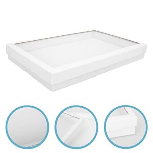 Cabilock Box Hundred ring box baseball holders for balls display jewellery display tray foam ring display 100- slots ring case ring display pad to rotate nose ring jewelry white paper