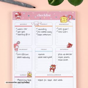 Hello Kitty Checklist Notepad - Stay On Top of Daily, Weekly and Assorted Tasks. Achieve Your Goals. Paper Is 80 lb. Text Weight. 1 Notepad, 25 Pages by Hello Kitty x Erin Condren.