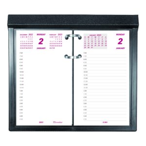 Brownline Daily Calendar Pad Refill, 6 x 3.5, White/Burgundy/Gray Sheets, 2023