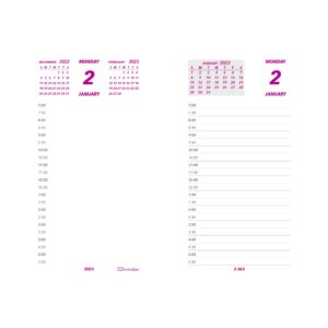 Brownline Daily Calendar Pad Refill, 6 x 3.5, White/Burgundy/Gray Sheets, 2023