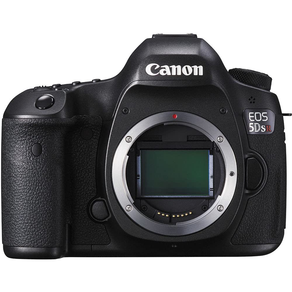 Canon EOS 5DS R DSLR Camera (Body Only) (0582C002) + 64GB Memory Card + Card Reader + Case + Flex Tripod + Hand Strap + Cap Keeper + Memory Wallet + Cleaning Kit (Renewed)