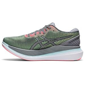 asics women's glideride 2 lite-show running shoes, 8.5, sheet rock/pure silver