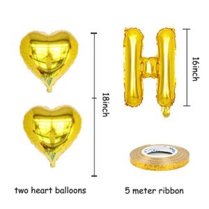 KUNGOON Half Way To One Balloons,1/2 Birthday Party Supplies,6 Months/Pregnant/Baby Shower Birthday Party Decorations,Party Balloons for Boy or Girl.(gold)