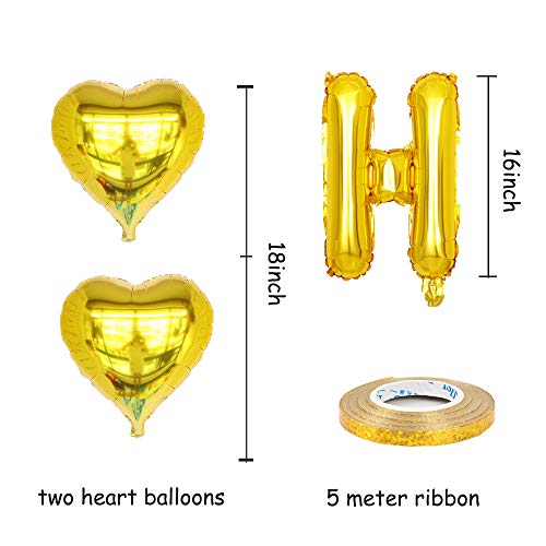 KUNGOON Half Way To One Balloons,1/2 Birthday Party Supplies,6 Months/Pregnant/Baby Shower Birthday Party Decorations,Party Balloons for Boy or Girl.(gold)