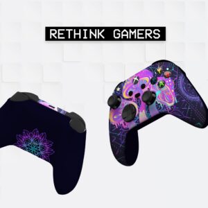 Psychedelic Mushrooms Customised Wireless Controller for Xbox by BCB. Original Xbox Controller Compatible with Xbox One / Series X & S Console. Customized with Water Transfer Printing (Not a Skin)