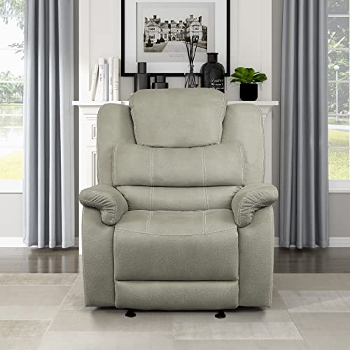 Lexicon Saffold Manual Glider Reclining Chair, Gray