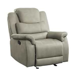 Lexicon Saffold Manual Glider Reclining Chair, Gray