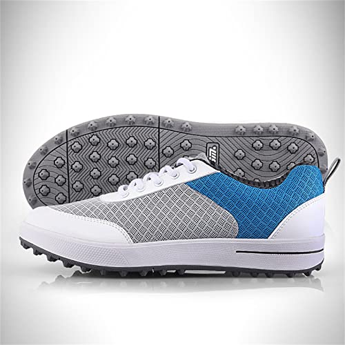 ZHENSI Women's Golf Shoes Spikeless Mesh Sneakers Lightweight Breathable Ladies Summer Golf Trainers,Blue,7.5