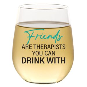 funny wine glass for women men | funny christmas birthday drinking glasses for best friend bff | cute stemless wine glass | unique inappropriate adult humor gift for wine lovers | wine gifts for women