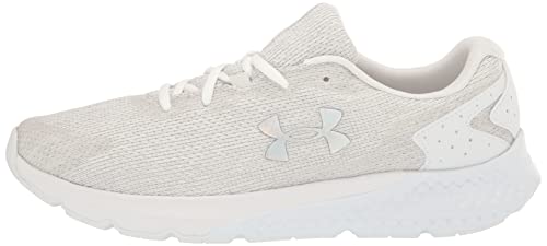 Under Armour Women's Charged Rogue 3 Knit, (102) White/Gray Mist/Iridescent, 8.5, US