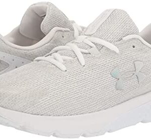 Under Armour Women's Charged Rogue 3 Knit, (102) White/Gray Mist/Iridescent, 8.5, US