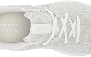 Under Armour Women's Charged Rogue 3 Knit, (102) White/Gray Mist/Iridescent, 8.5, US