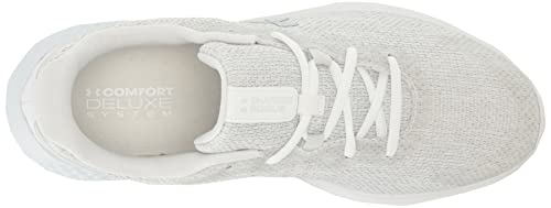 Under Armour Women's Charged Rogue 3 Knit, (102) White/Gray Mist/Iridescent, 8.5, US