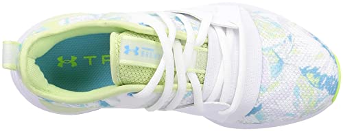 Under Armour Women's Charged Breathe Training Shoe, (100) White/Pale Olive/Fresco Blue, 10, US