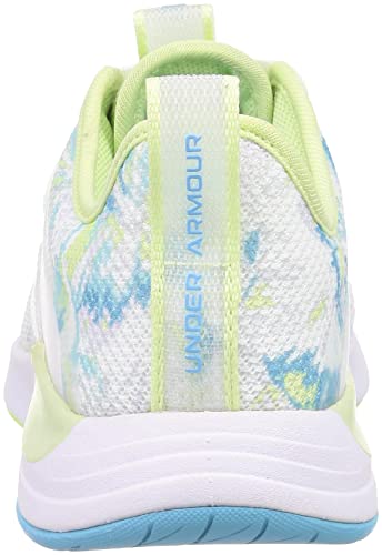 Under Armour Women's Charged Breathe Training Shoe, (100) White/Pale Olive/Fresco Blue, 10, US