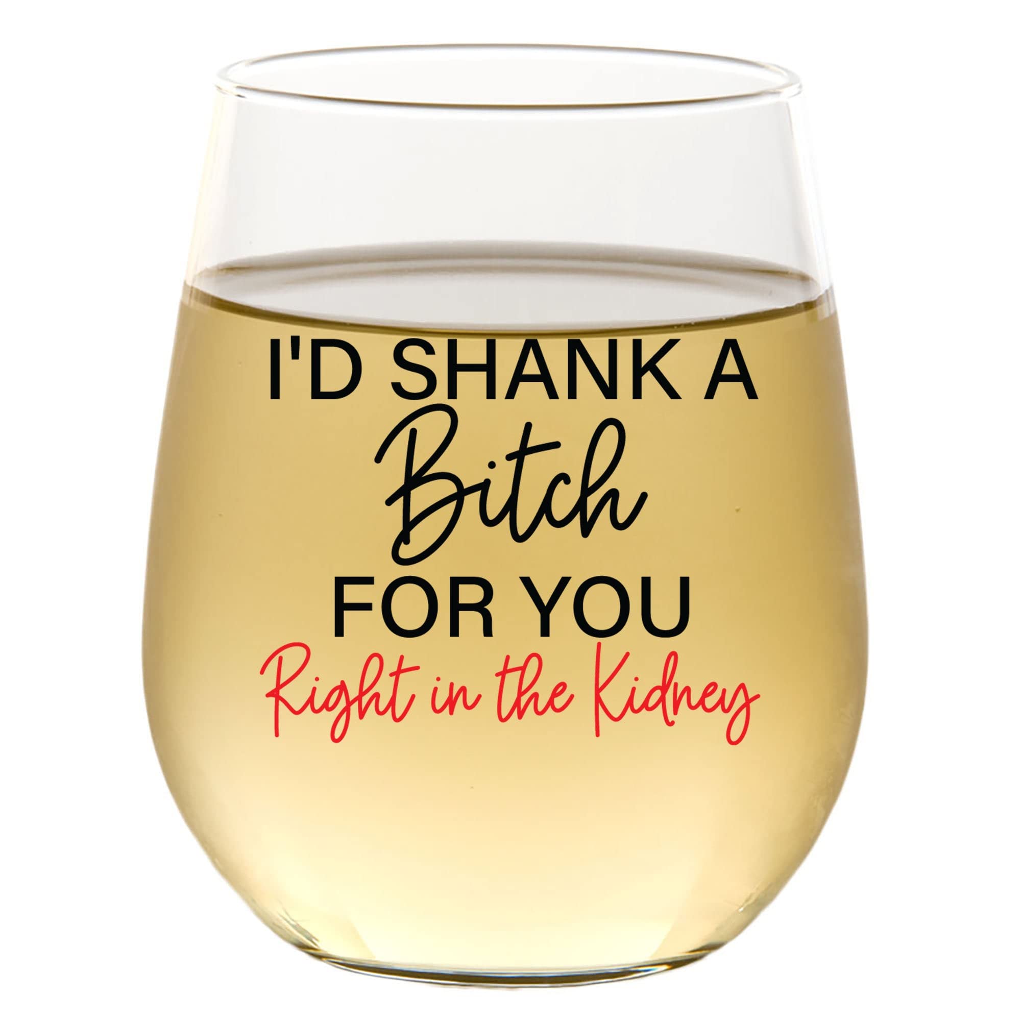 Friend Gifts for Women | Funny Wine Glass for Women | Humorous Gifts for Birthday Gifts for Friends Female | Cute Christmas Friendship Gifts Ideas for Women Funny Going Away Gifts | 15 oz Stemless