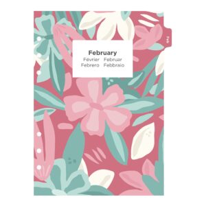 Filofax 6351 Refill For Year 2023 Illustrated Floral Week on 2 Pages A5 (8 1/4'' x 5 3/4'') Tabbed Month Dividers Diary Pack (C6351-23)