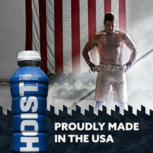 HOIST Premium Military Hydration Electrolyte Drink, Powerful IV-Level Hydration, Clinically Proven Performance Drink, Blue Raspberry, 16 Fl Oz (Pack of 12)