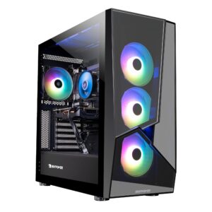 iBUYPOWER Pro Gaming PC Computer Desktop - SlateMR 246i (Intel Core i5-11400F 2.6GHz, AMD Radeon RX 6500XT 4GB, 8GB DDR4, 500GB NVMe, RGB Fans, WiFi Ready, Windows 11 Home)