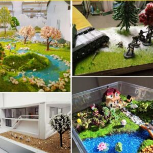 NWFashion 6 X 125ml 5MM Static Grass Dressing Tree Flower Scatter Flock Scenery Materials