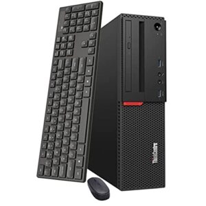 lenovo thinkcentre m800 sff desktop computer pc, intel core i5 6500 3.2ghz, 16gb ddr4 128gb ssd 2tb hdd, built-in wifi bt,dvd-rw,wireless keyboard mouse,windows 10 pro (renewed)