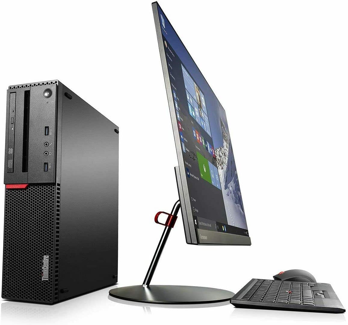 Lenovo ThinkCentre M800 SFF Desktop Computer PC, Intel Core i5 6500 3.2GHz, 32GB DDR4 RAM,New 1TB SSD, Built-in WiFi BT,DVD-RW,Wireless Keyboard Mouse,Windows 10 Pro (Renewed)