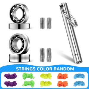 Yoyo Bearing Pack, Yoyo Replacement - Unresponsive Yoyo Bearing + Narrow C Responsive Bearing + 10 PCS Yoyo Strings + Axle (10mm) + Axle (12mm) + Yoyo Bearing Remover Tool + Mini Allen Wrench