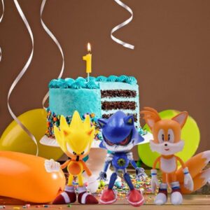 6pcs 2.4'' Action Figures Toys Collectible Toys Children’s Birthday Cake Decoration Party Supplies Cake Toppers …