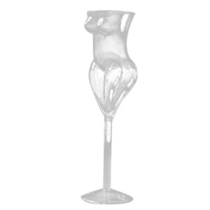 URMAGIC 2 Pcs Novelty Wine Glasses, 7 Oz Naked Women Cocktail Glasses,Transparent Female Body Whiskey Glass,Beauty Body Shaped Champagne Goblet,Drinking Glasses,Juice Cup,Bar Party Decoration