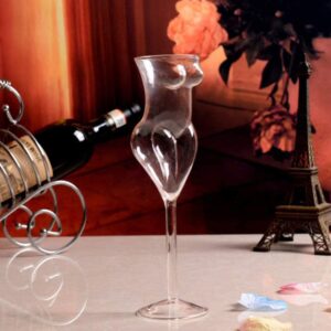 URMAGIC 2 Pcs Novelty Wine Glasses, 7 Oz Naked Women Cocktail Glasses,Transparent Female Body Whiskey Glass,Beauty Body Shaped Champagne Goblet,Drinking Glasses,Juice Cup,Bar Party Decoration