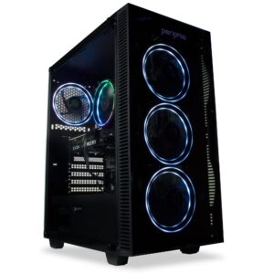 periphio elemental | prebuilt gaming pc computer tower | intel core i5-10400f | 16gb ddr4 ram | geforce rtx 3050 6gb graphics | 500gb ssd + 1tb hdd | rgb | wifi | windows 11 (storm)