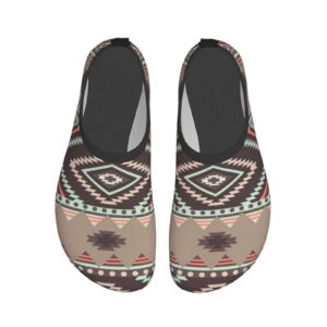 American Native Pattern Water Shoes for Men Women Aqua Socks Barefoot Quick-Dry Beach Swimming Shoes for Yoga Pool Exercise Swim Surf