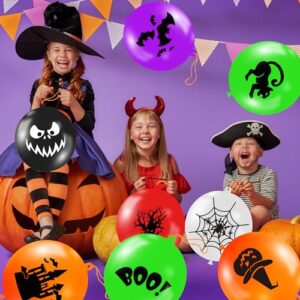 MGparty 36 Pack Halloween Punch Balloons Latex Halloween Balloons for Kids Halloween Party Games Decorations Trick or Treat Toys Halloween Pinata Prizes Treats Goodie Bag Fillers