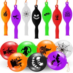 MGparty 36 Pack Halloween Punch Balloons Latex Halloween Balloons for Kids Halloween Party Games Decorations Trick or Treat Toys Halloween Pinata Prizes Treats Goodie Bag Fillers