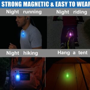 2pcs Hands Free LED Flashlight Clip on Flashlight Mini Safety Nursing Night Lights for Outdoor Sports Pink z1 z1