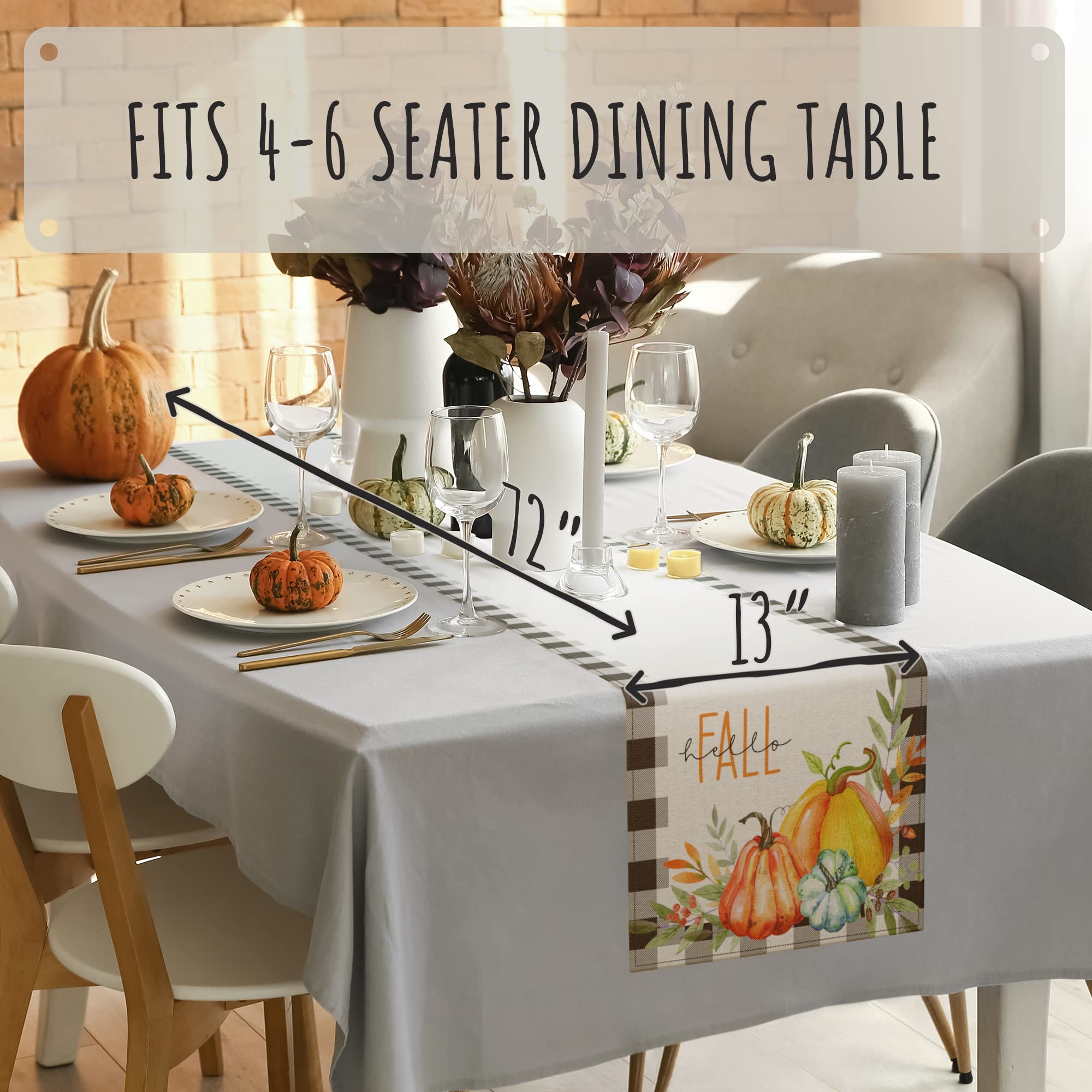 Decorative Fall Table Runner for Home Decor - Perfect Autumn and Thanksgiving Decorations for Your Home