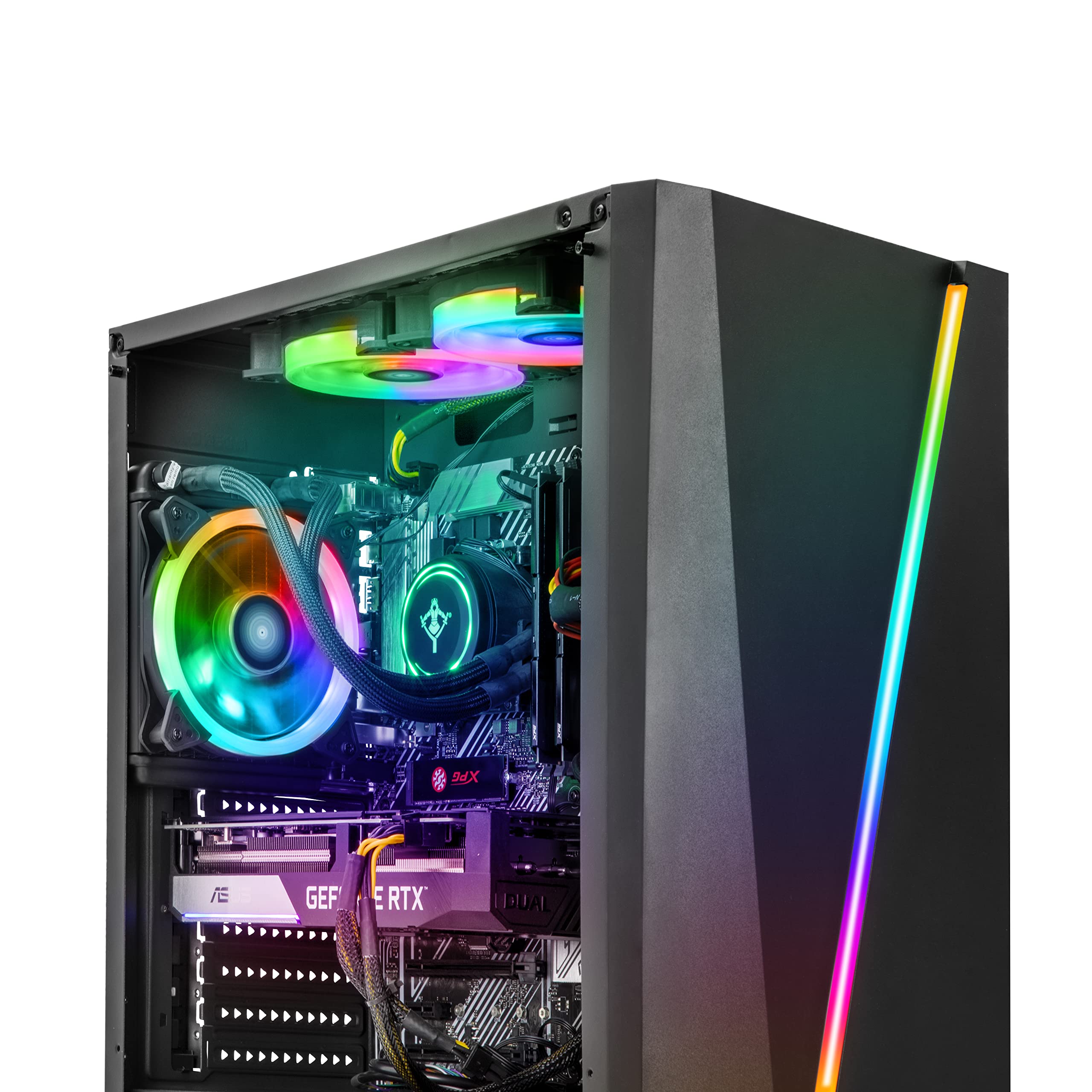 YEYIAN Kunai X11 Gaming PC Desktop Computer, INTEL i5-11600KF 6-Core 3.9GHz, GeForce RTX 3060 12GB GDDR6, 500GB NVMe SSD, 2TB HDD, 16GB DDR4 3200MHz, 120mm AIO Liquid Cooling, Windows 11, WiFi 5, BT 5