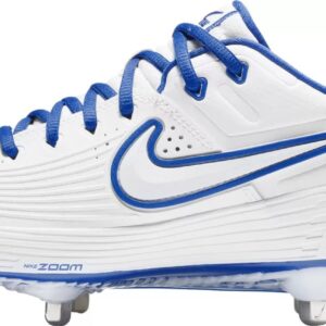 Nike Women's Zoom Hyperdiamond 3 Elite CS Softball Cleat (10, White/Game Royal-White)