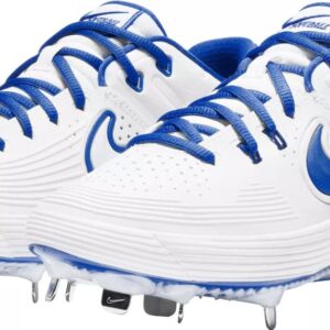 Nike Women's Zoom Hyperdiamond 3 Elite CS Softball Cleat (10, White/Game Royal-White)