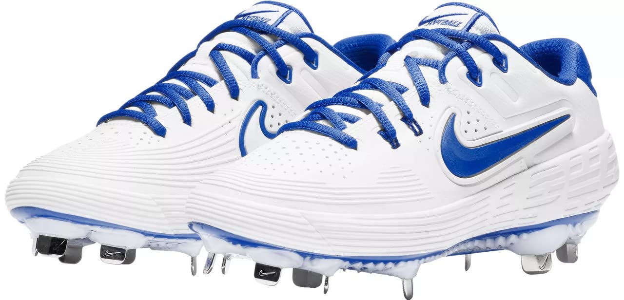 Nike Women's Zoom Hyperdiamond 3 Elite CS Softball Cleat (10, White/Game Royal-White)