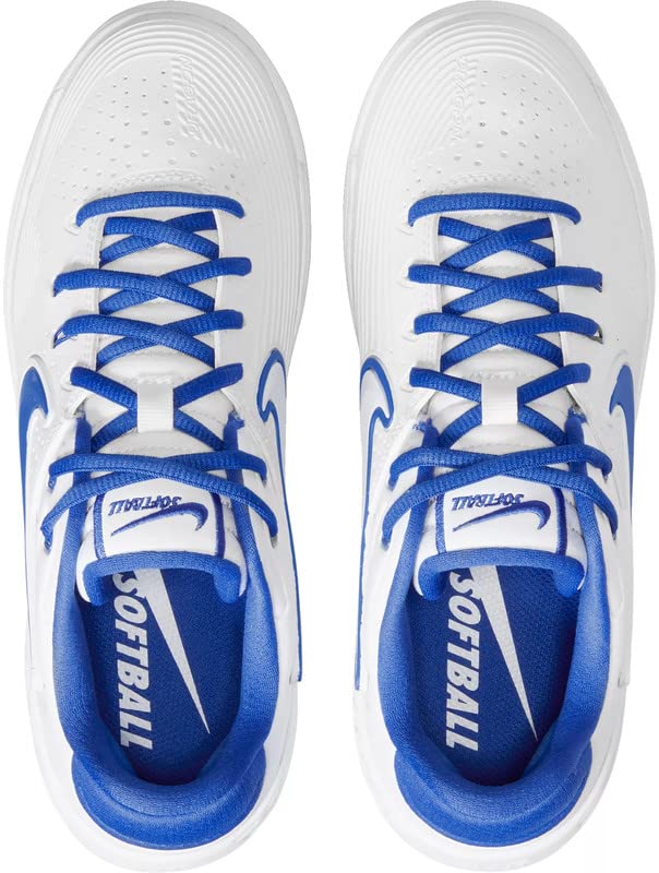 Nike Women's Zoom Hyperdiamond 3 Elite CS Softball Cleat (10, White/Game Royal-White)