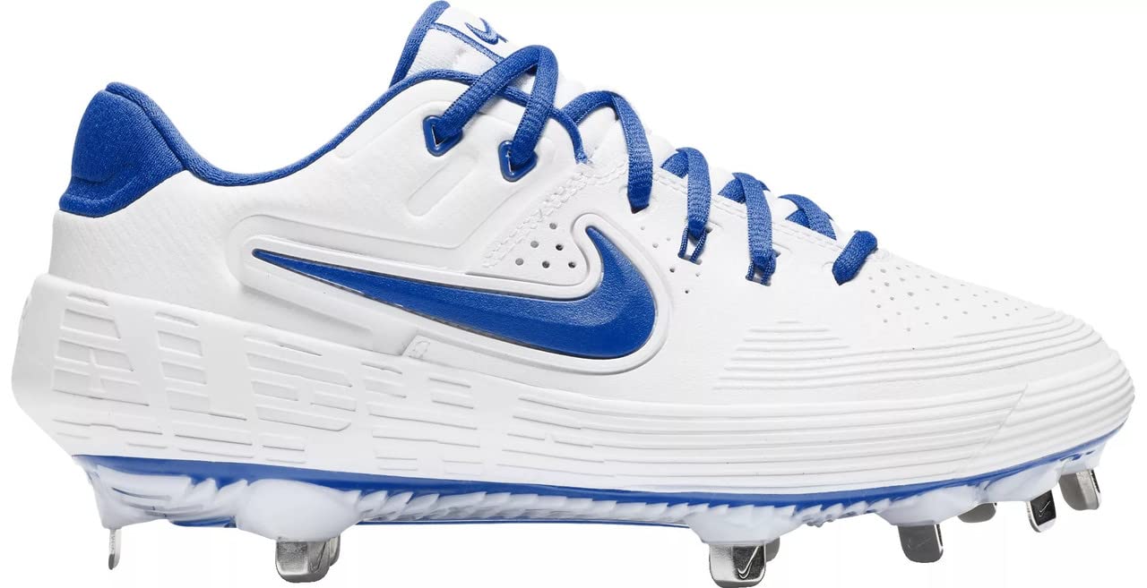 Nike Women's Zoom Hyperdiamond 3 Elite CS Softball Cleat (10, White/Game Royal-White)