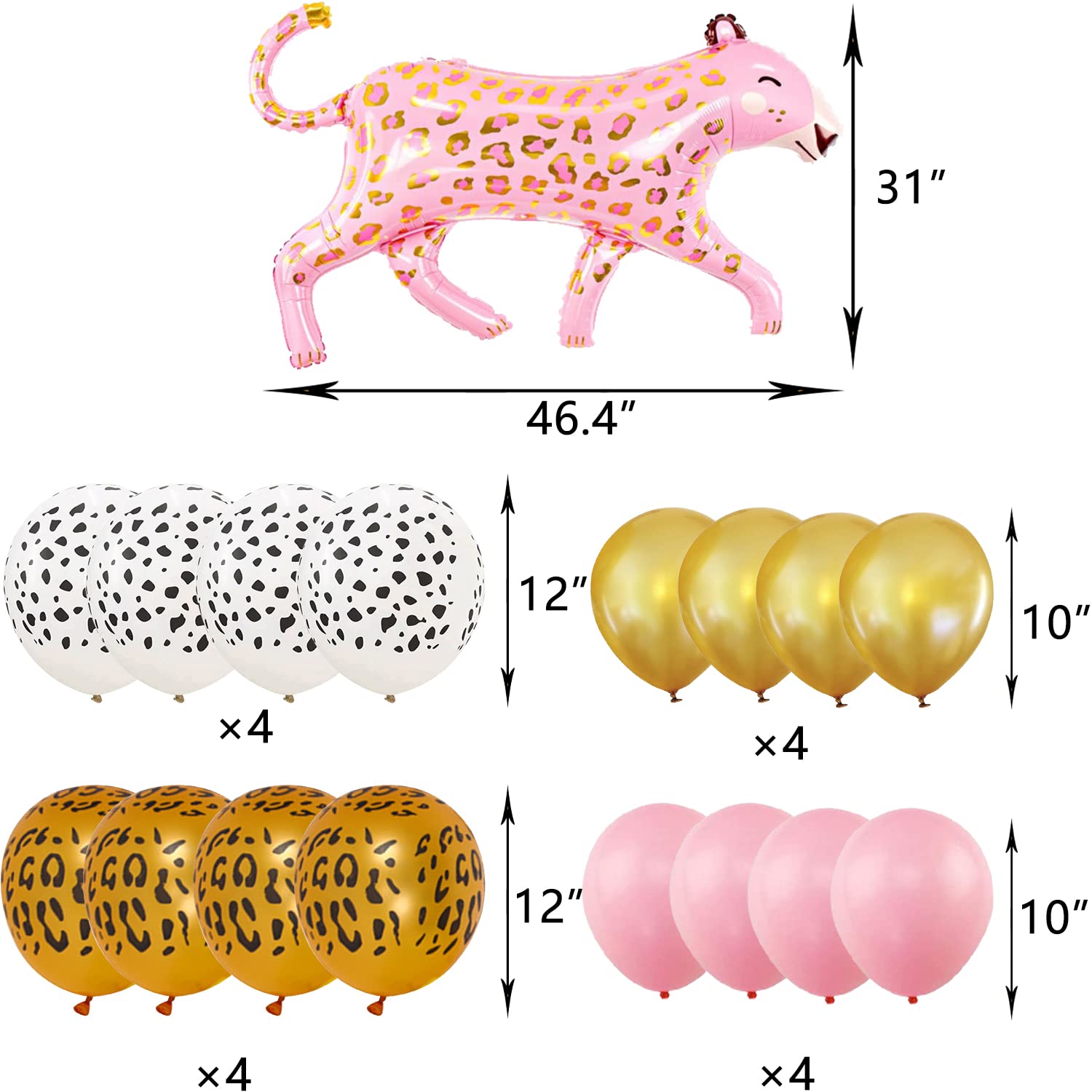 Leopard Birthday Banner Pink Safari Cheetah Party Decoration Animal Balloon Jungle Tropical Forest Party Supplies